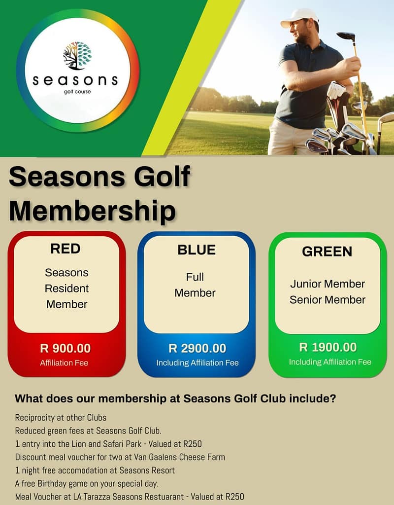 Membership Information - Seasons Golf Course